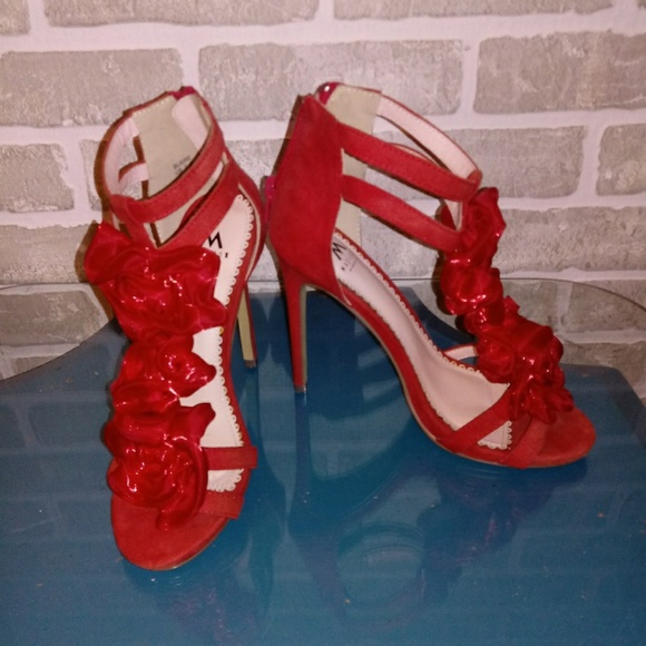Madison | Shoes | Red Ruffled Shoes By Madison Sz 75 | Poshmark